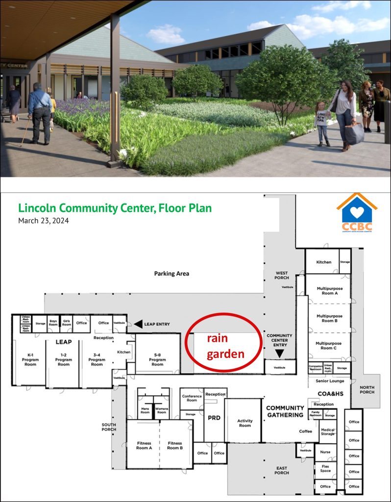 Community Center to have a rain garden
